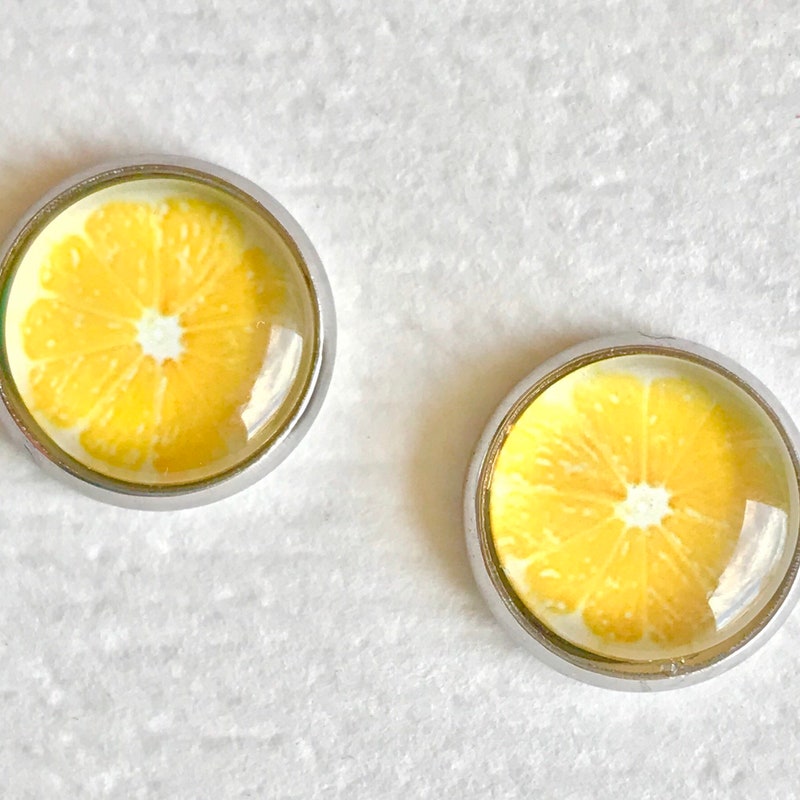 Lemon Slice Earrings - Etsy