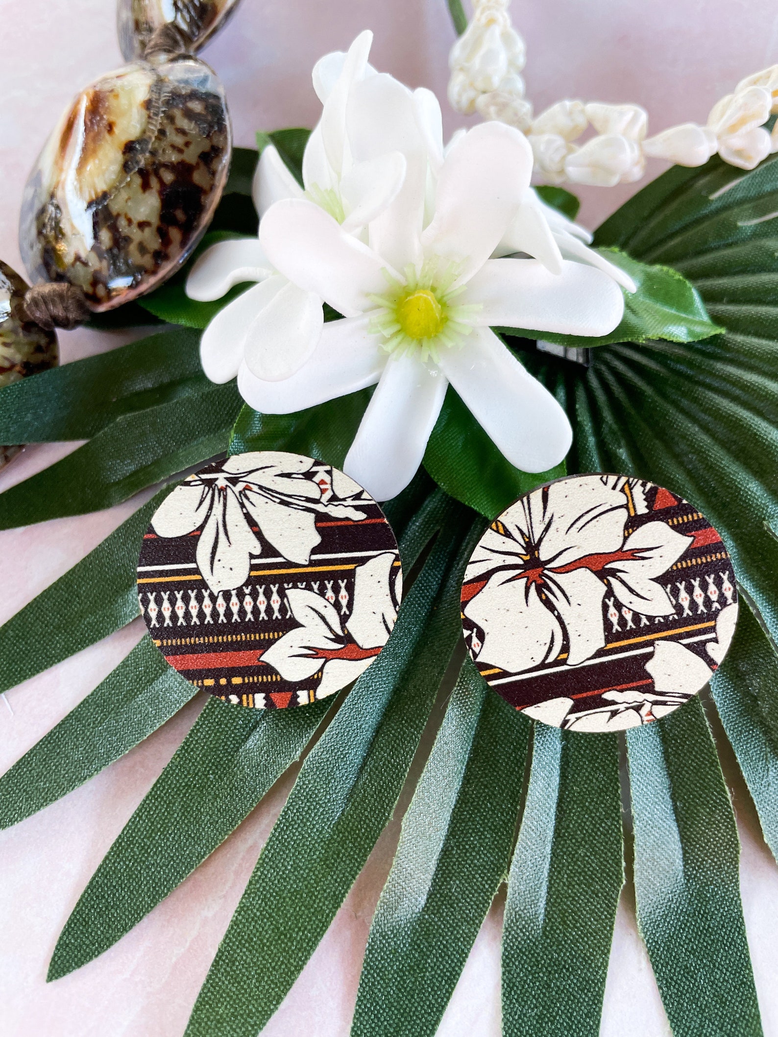 Apia Stud Earring Polynesian Earrings Samoan Earrings | Etsy