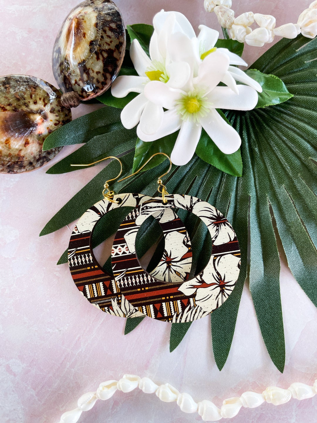 Apia Hoop Earring Polynesian Earrings Samoan Earrings Samoan Jewelry - Etsy