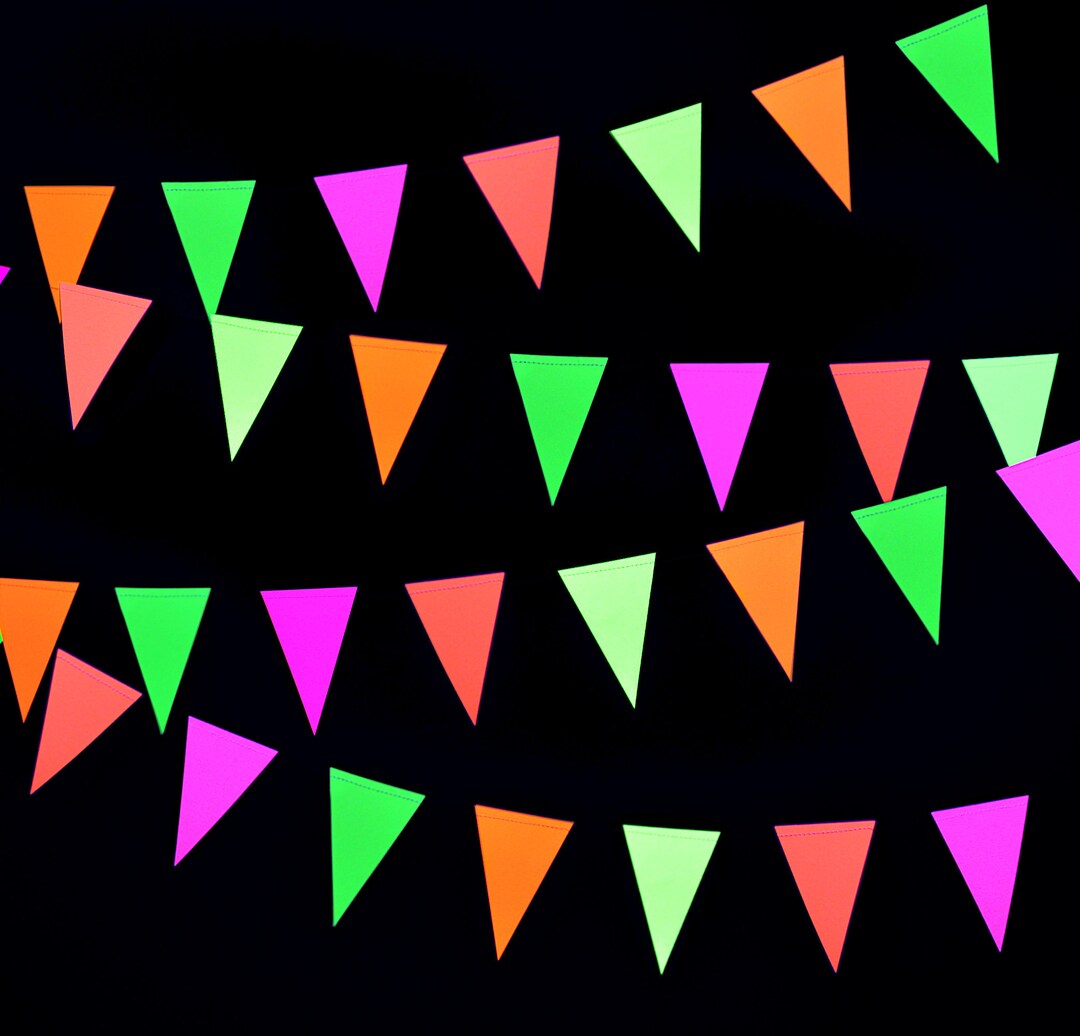 78ft Neon Papel Pennant Banner decoraciones colgantes para cumpleaños ...