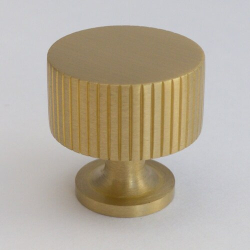 Fluted Brass Gold Cabinet Pulls and Drawer Handles Brushed - Etsy