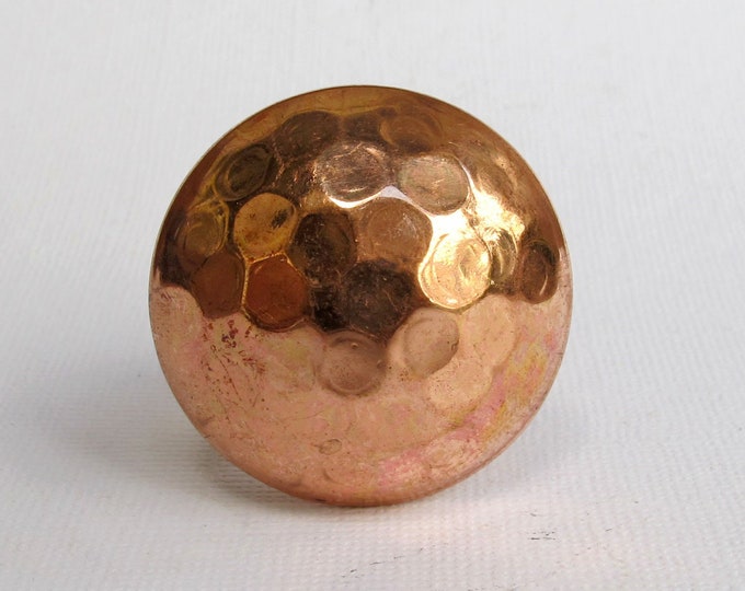 Hammered Copper Knob Round Dresser Drawer Knob Pull Handle - Etsy