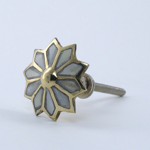 Mother of Pearl Tortoise Shell Knob Beautiful Ceramic Drawer - Etsy