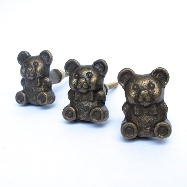 Teddy Bear Drawer Knob - Etsy