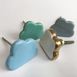 Cloud Knobs - Emerald - Fun Drawer Pull, Cute Cloud Pull Knob, Kids Dresser Pull, Knobs and ...