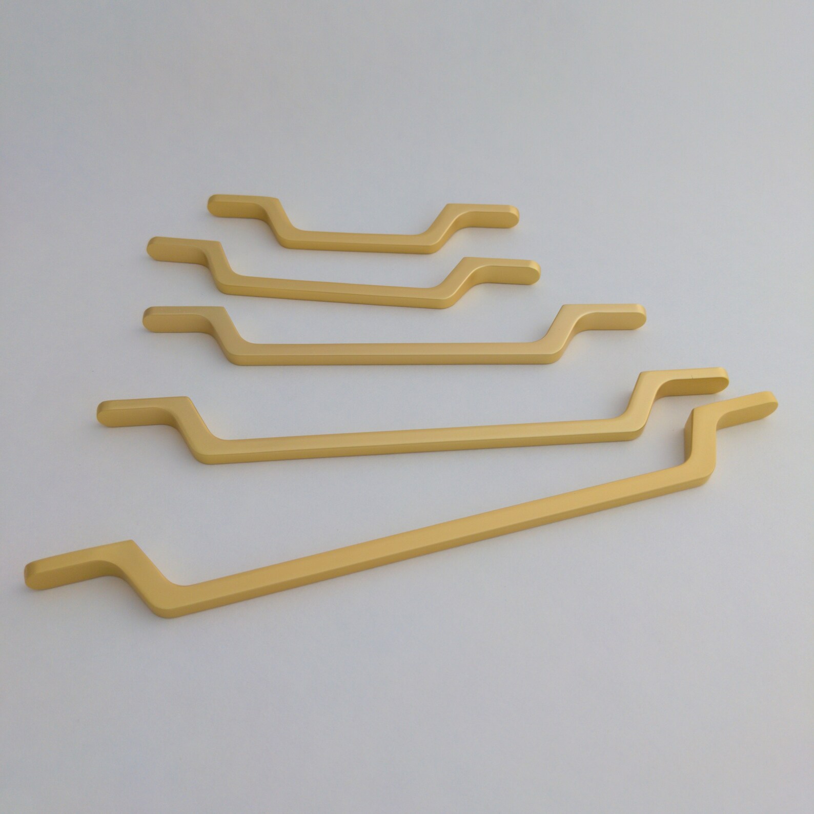 Stepped Matte Gold Handles Drawer Handles Pulls Gold Satin - Etsy