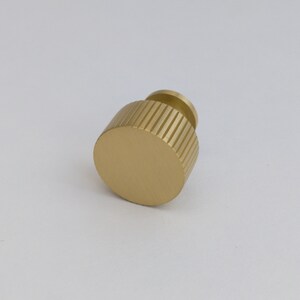 Fluted Brass Gold Cabinet Pulls and Drawer Handles, Brushed Gold Finish ...