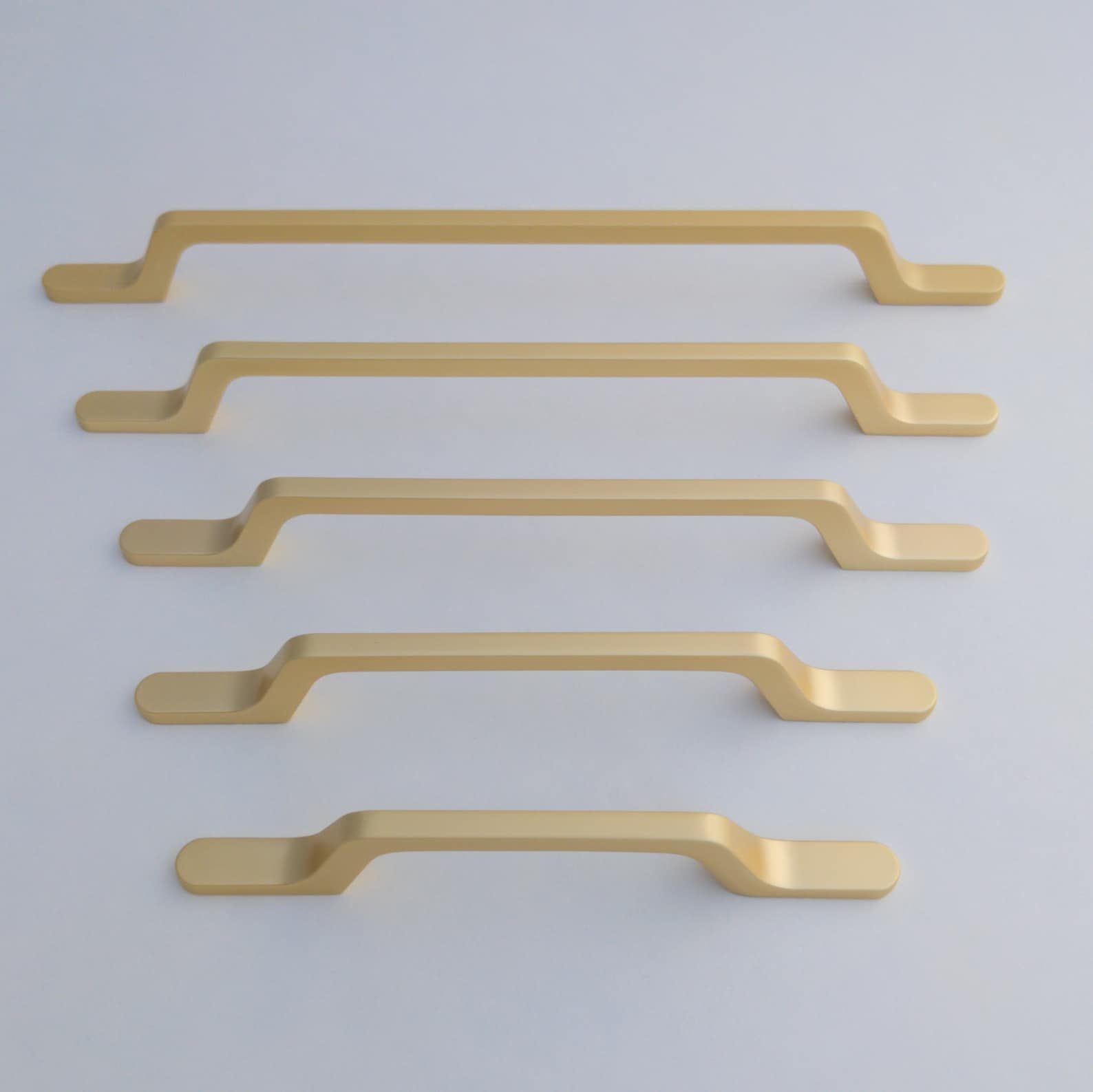 Stepped Matte Gold Handles Drawer Handles Pulls Gold Satin - Etsy