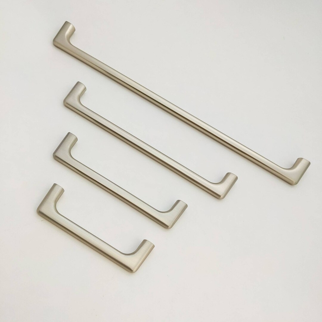 Simple Matte Silver Handles - Drawer Handles Pulls, Silver Satin Finish ...