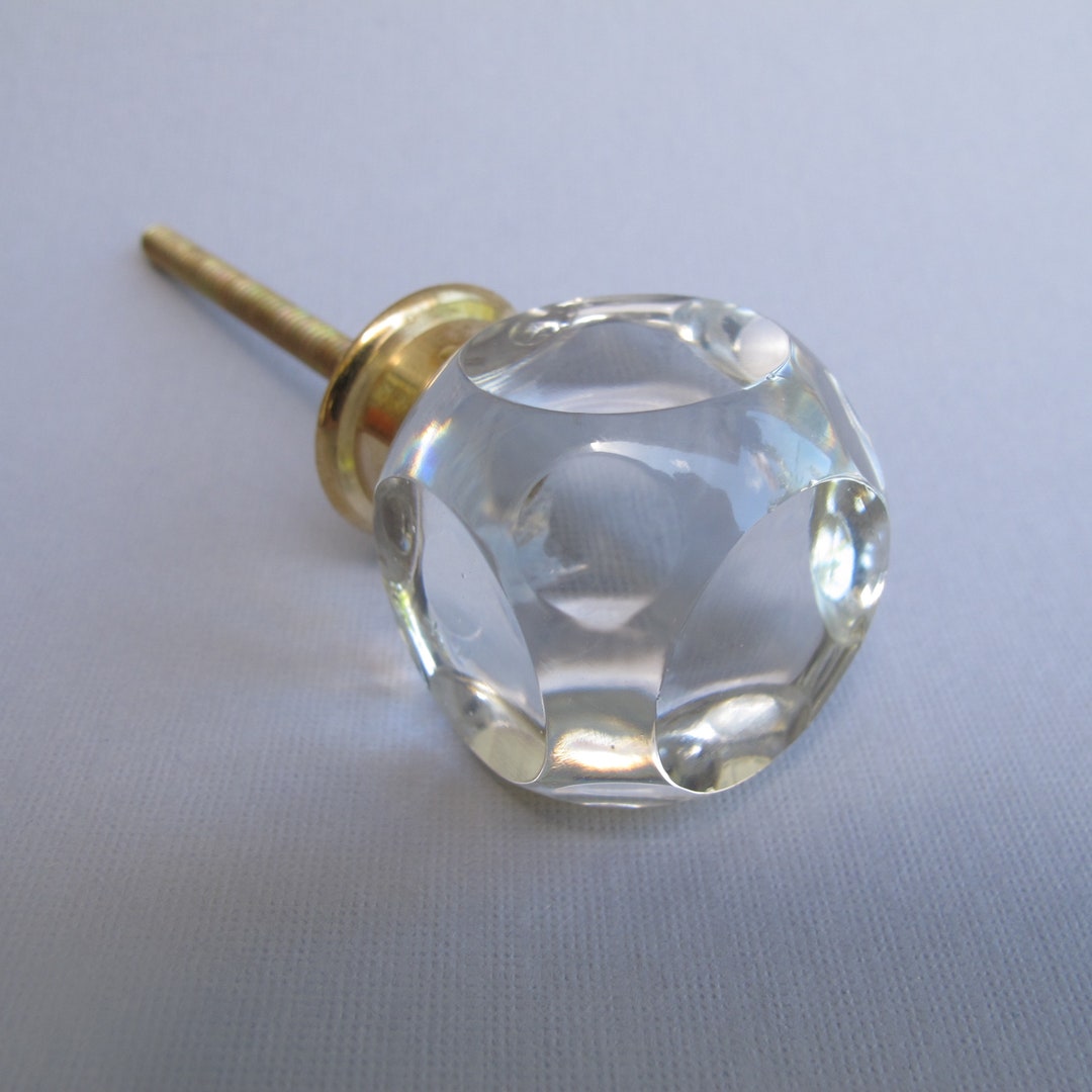 Crystal Luna Knob - Glass Knob, Glass Pull, Knobs and Pulls, Pull Knob ...