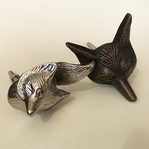 Fox Knob Cute Cabinet Pull Kids Drawer Knob, Beautiful Bronze Metal Brass Animal Knobs and Pulls ...