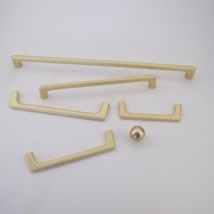 Simple Matte Gold Handles - Drawer Handles Pulls, Gold Satin Finish ...