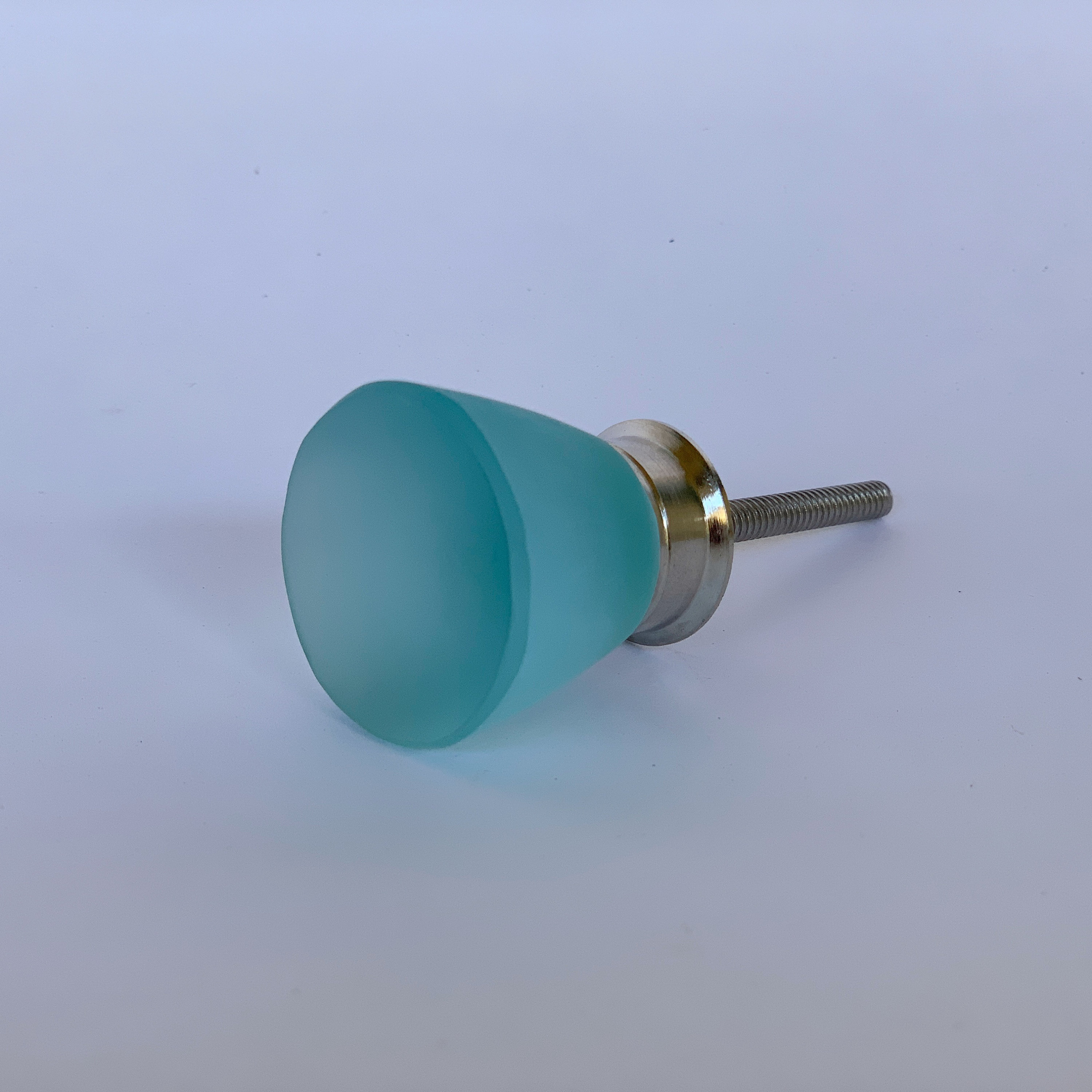 Frosted Turquoise Beach Glass Knob Glass Dresser Drawer Pull | Etsy