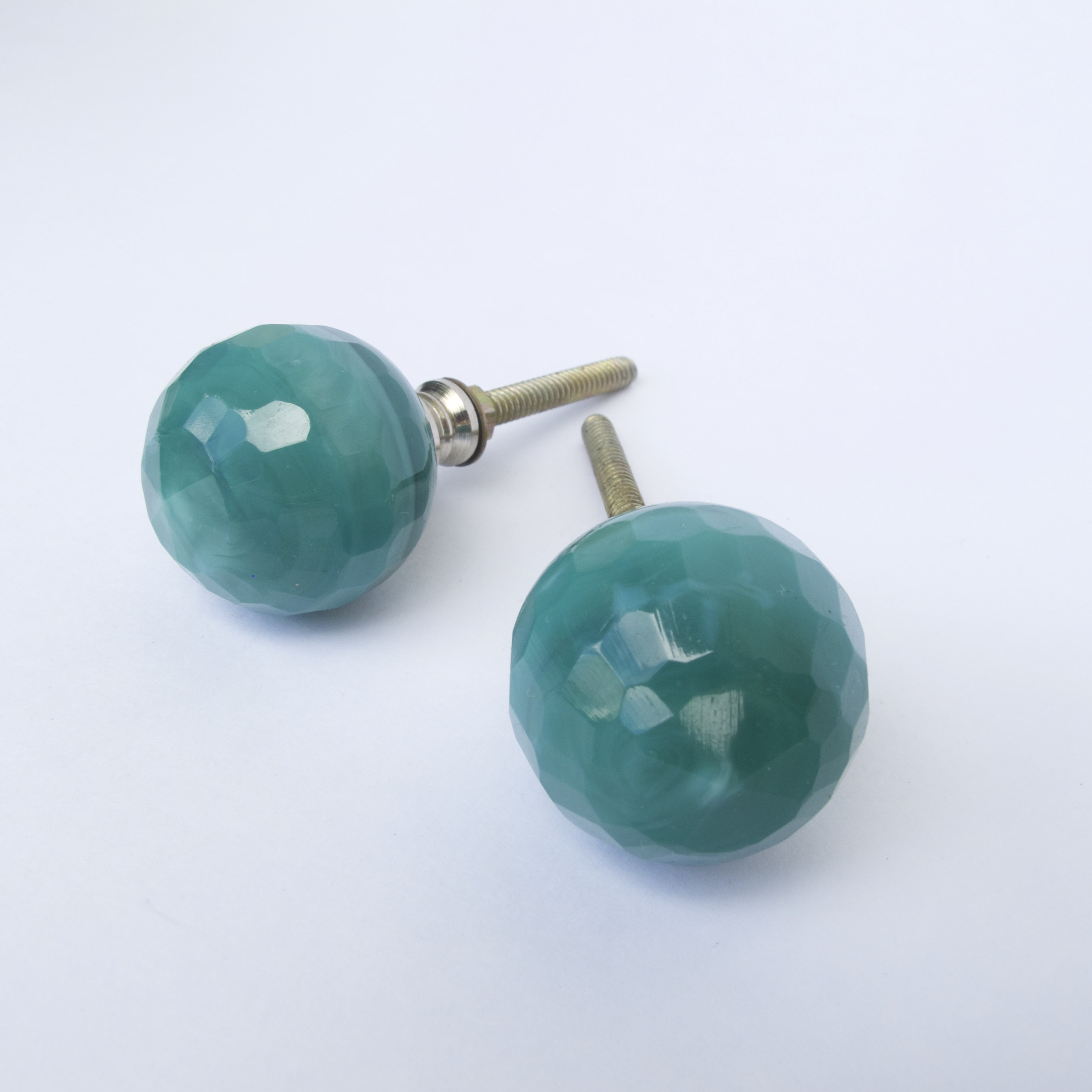 Mimi Knob - Teal Glass Knob, Cabinet Pull, Cupboard Knob, Vintage ...