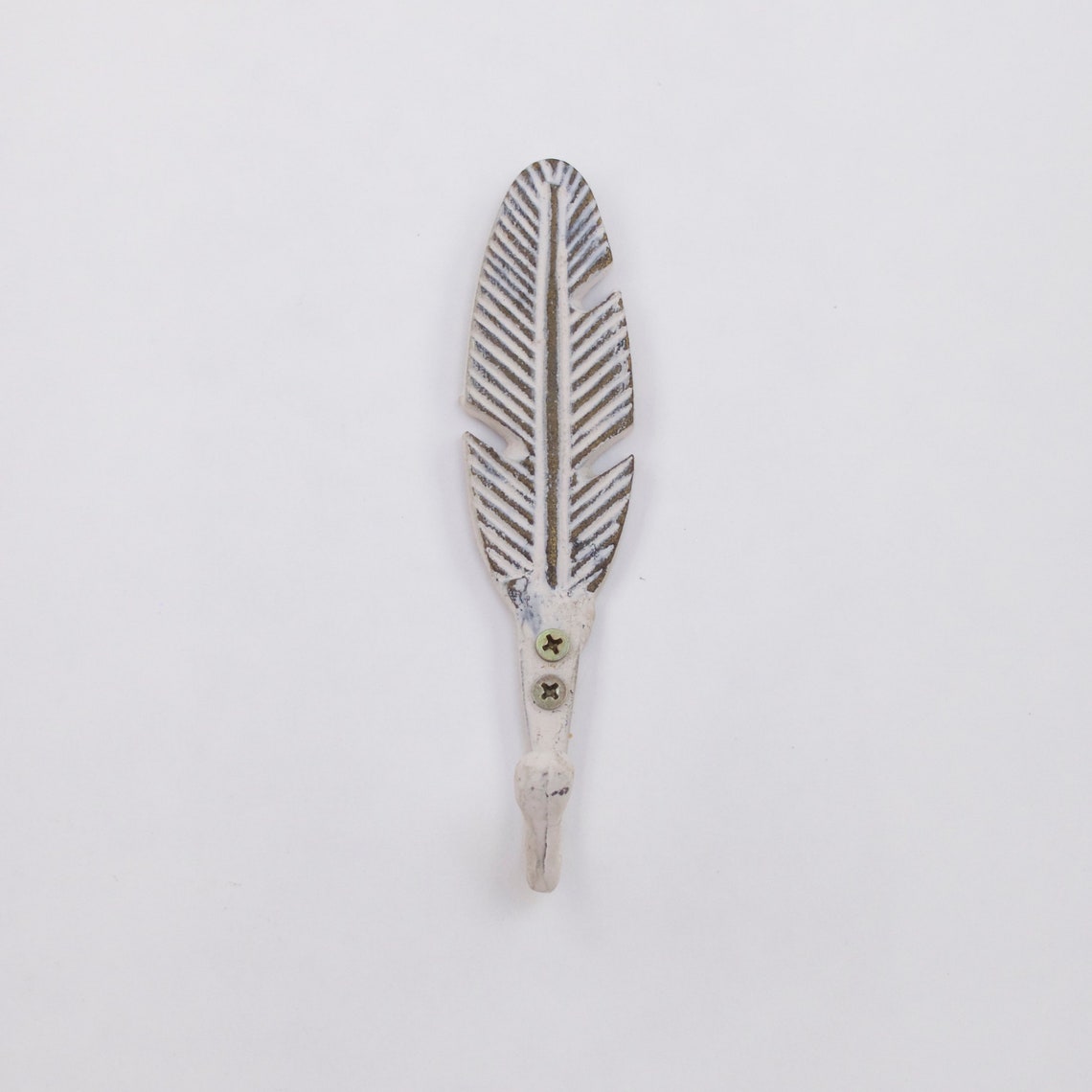 Boho Feather Hook White Wall Mount Coat Hook Wall Mount - Etsy