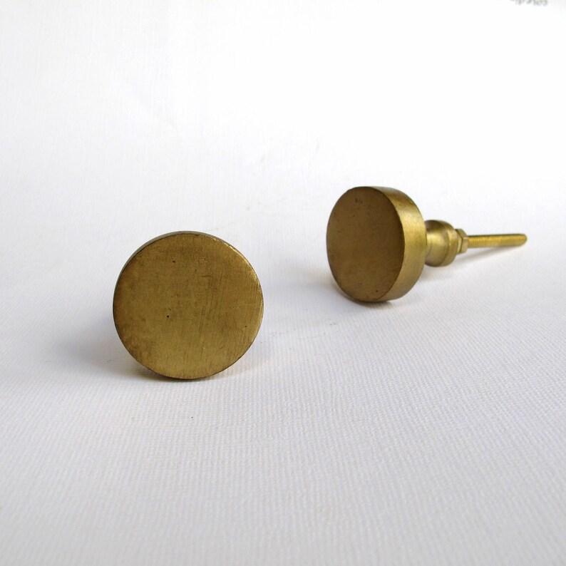 Brass Circle Knob Drawer Pulls Drawer Knobs Gold Brushed - Etsy Canada