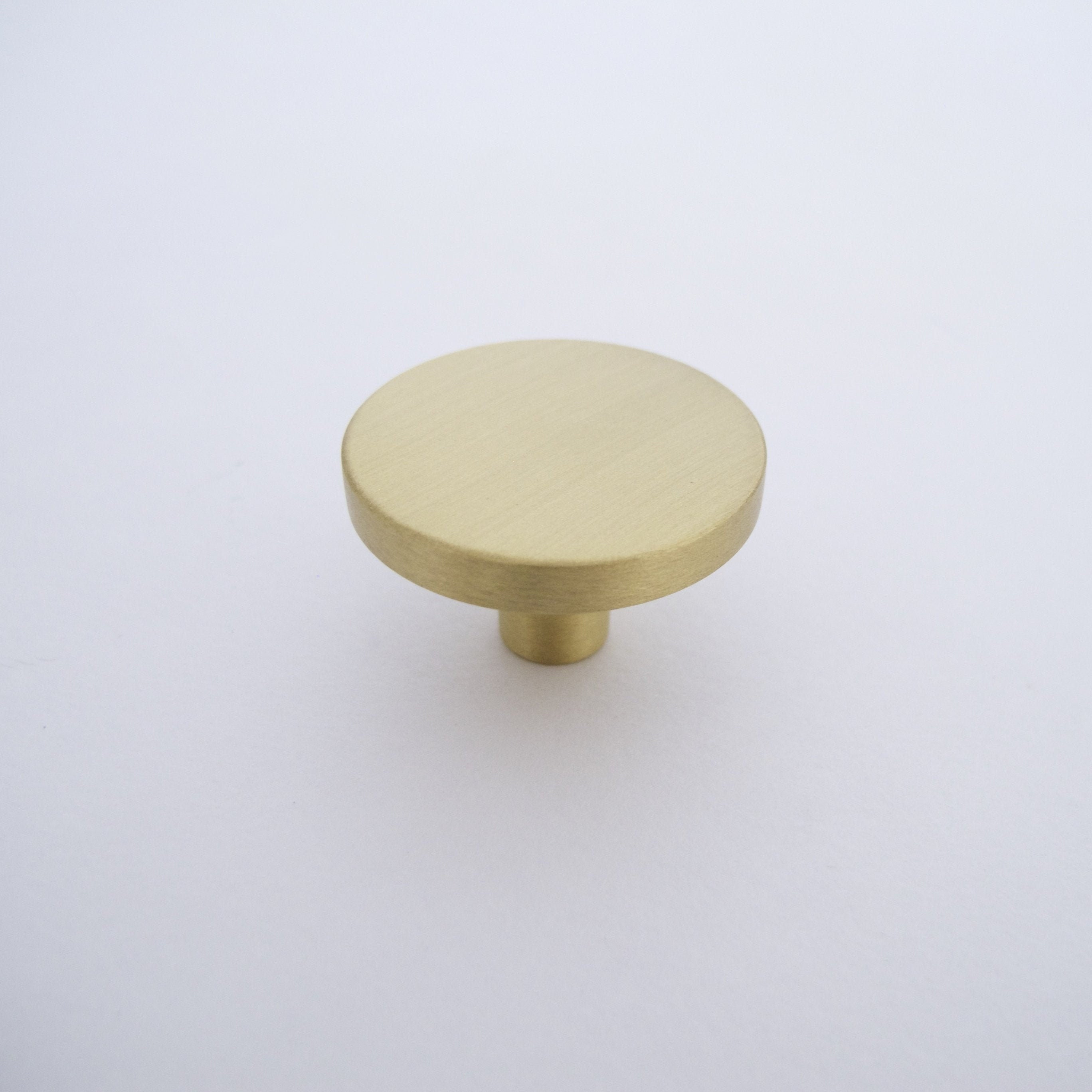 Brass Circle Knob - Drawer Knobs and Pulls, Gold Brushed Brass Finish ...
