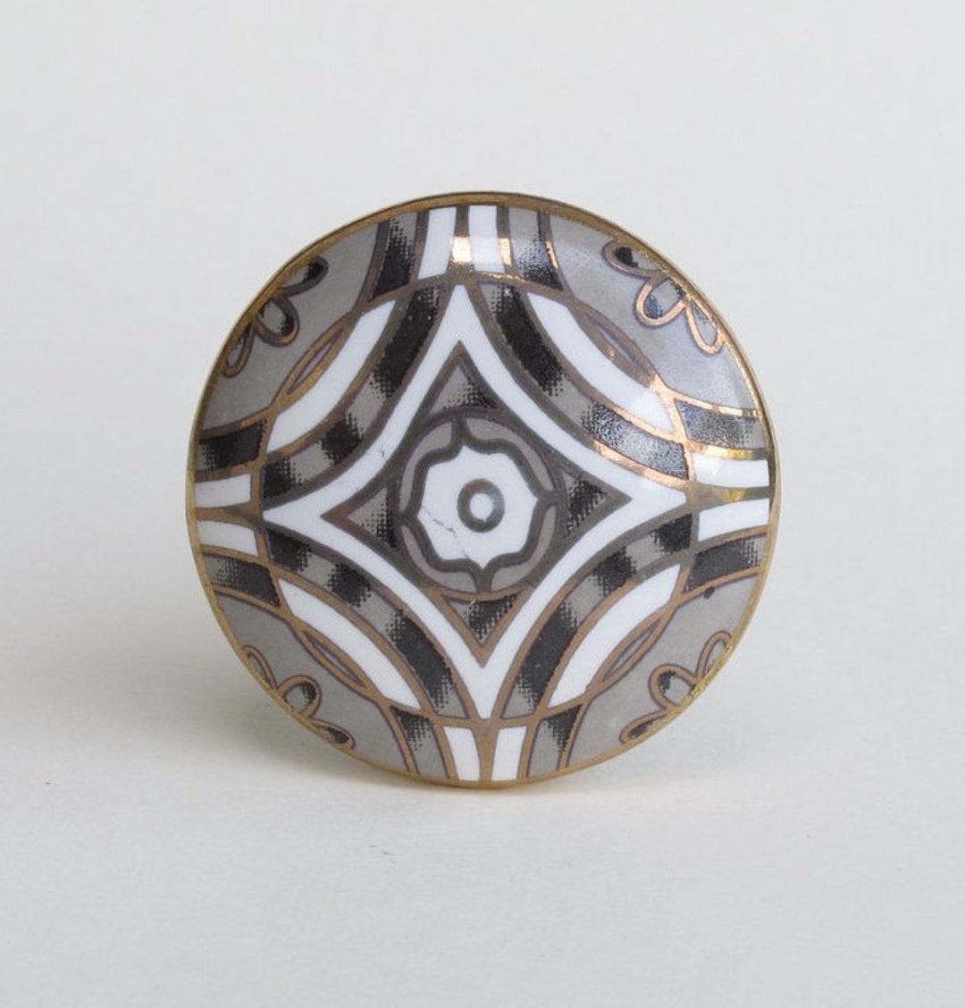 Art Deco Gold Drawer Pull - Beautiful Ceramic Drawer Pulls, Drawer ...