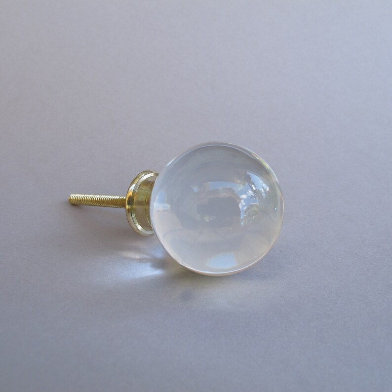 Crystal Ball Knob - Glass Knob, Glass Pull, Knobs and Pulls, Pull Knob ...