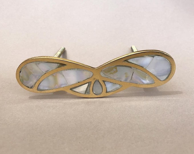 Butterfly Shell Handle Mother of Pearl Dresser Pull, Drawer Knob ...