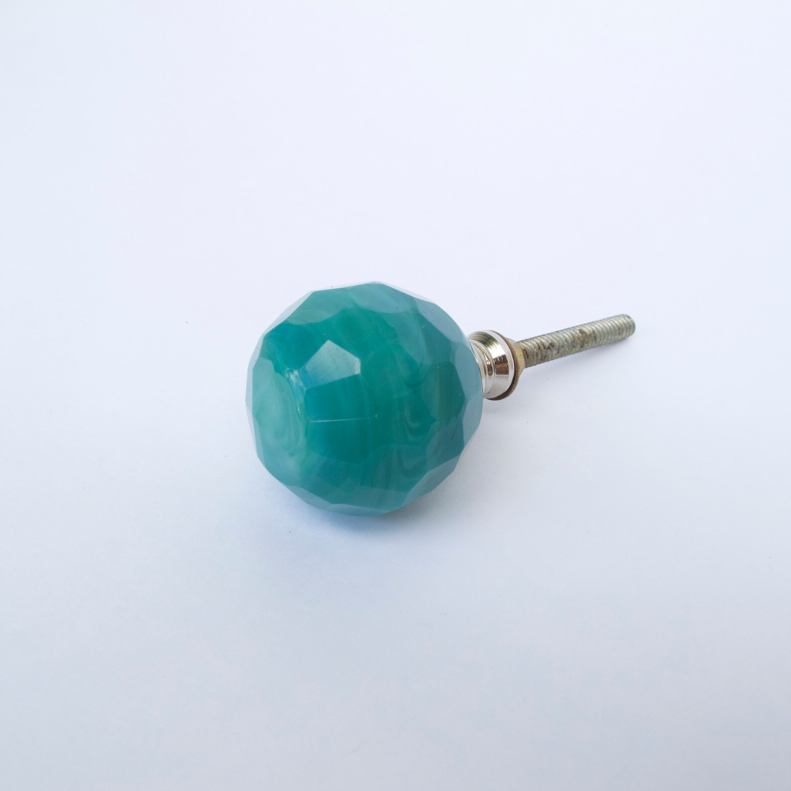 Mimi Knob - Teal Glass Knob, Cabinet Pull, Cupboard Knob, Vintage ...