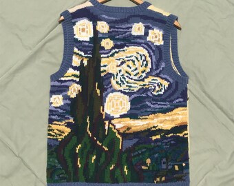 Starry night sweater | Etsy