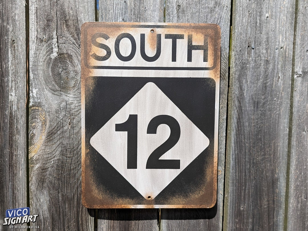Route 12 South OBX - Recreated Road Sign Art - Etsy