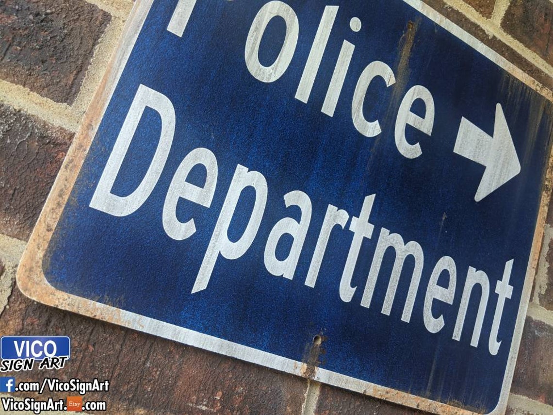 Police Department Road Sign Art - Etsy