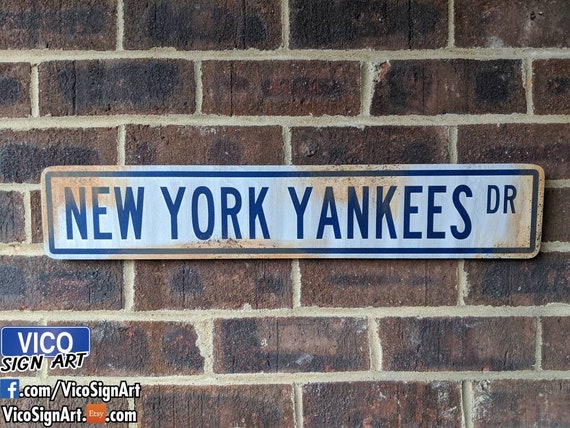 Yankees Drive Baseball Street Sign Art | Etsy