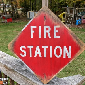 Fire Station Recreated Retro Style Road Sign Art - Etsy