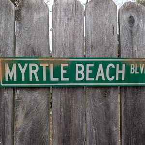 Myrtle Beach Blvd - Street Sign Art, Wood - Etsy