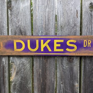 Dukes Drive College Street Sign Art Wood - Etsy