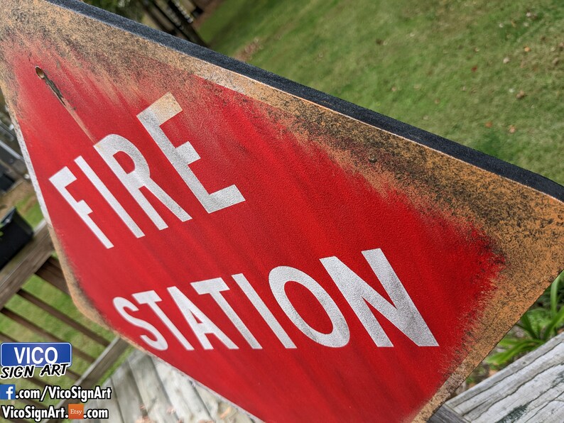 Fire Station Recreated Retro Style Road Sign Art - Etsy