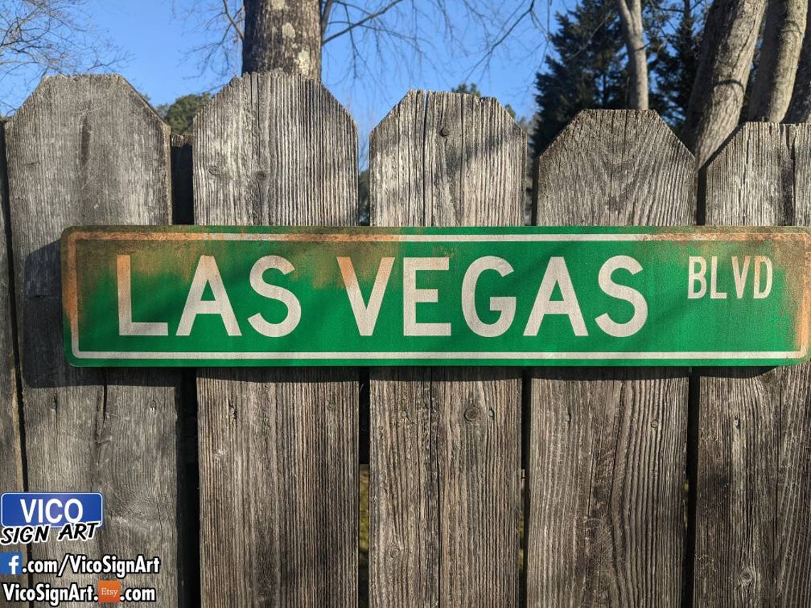 Las Vegas Blvd Street Sign Art | Etsy