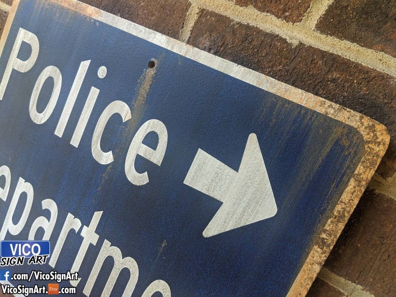 Police Department Road Sign Art - Etsy