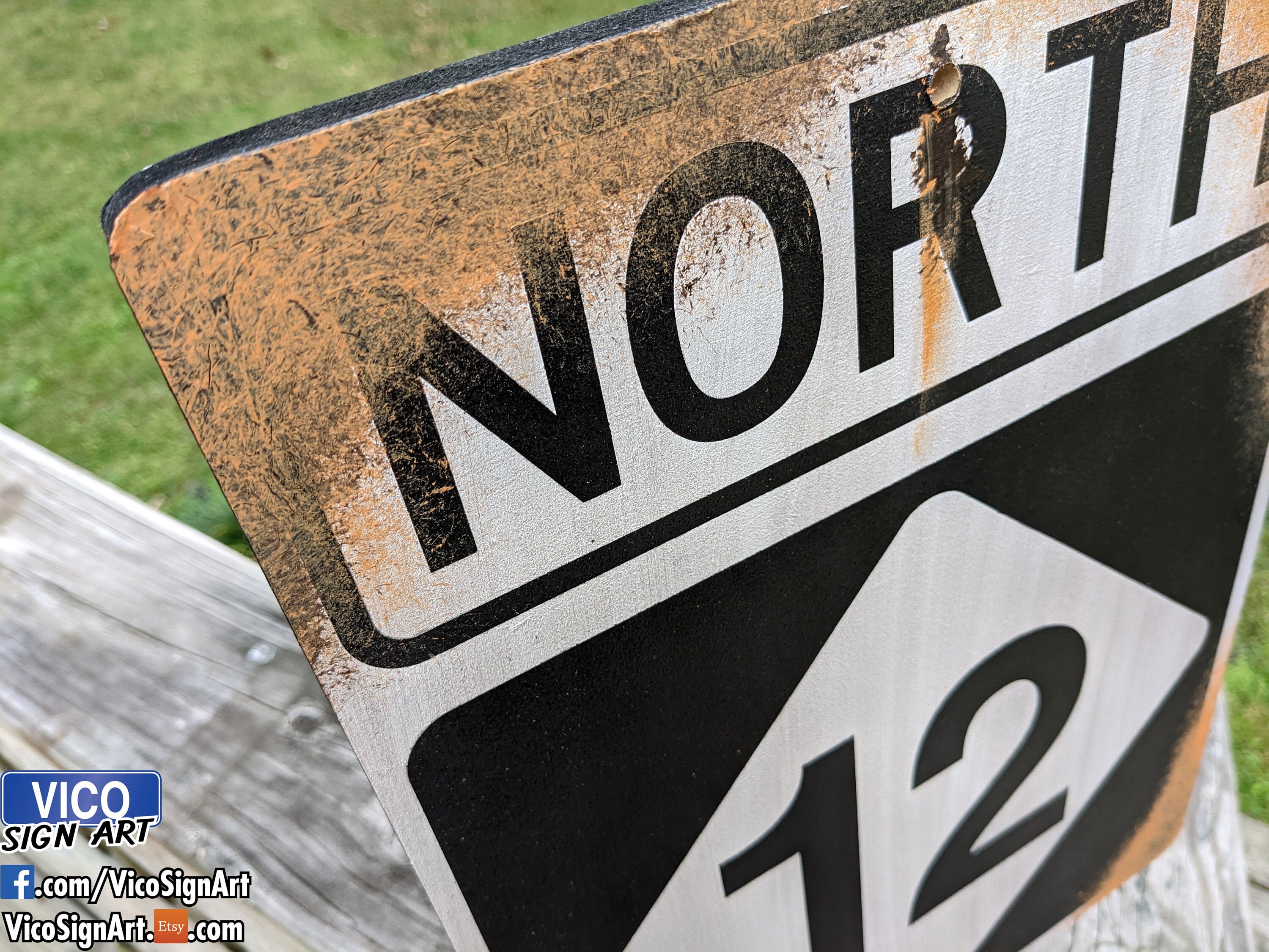 Route 12 North OBX Recreated Road Sign Art - Etsy