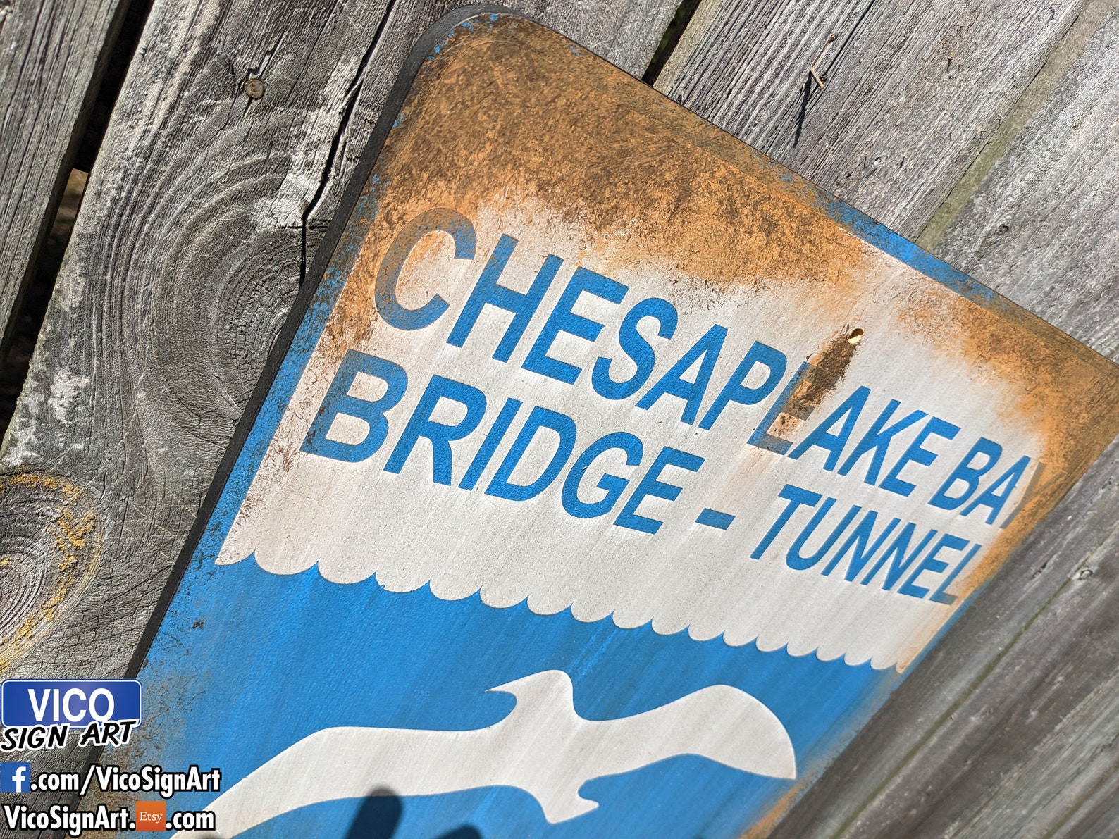 Chesapeake Bay Bridge Tunnel Recreated Road Sign Art - Etsy
