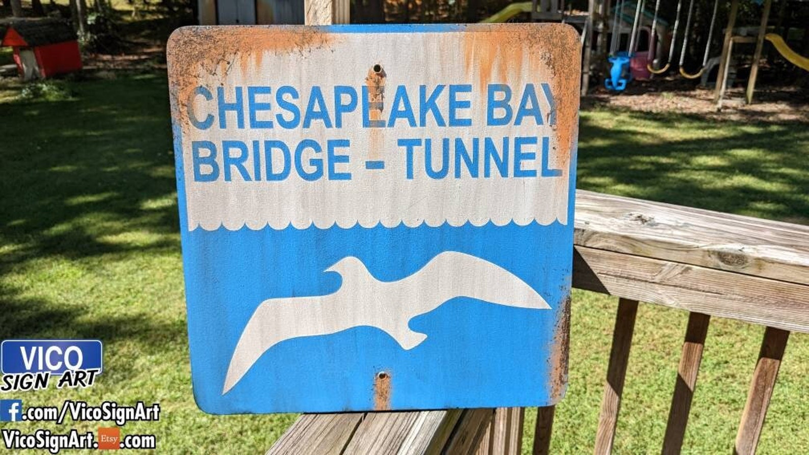 Chesapeake Bay Bridge Tunnel Recreated Road Sign Art - Etsy