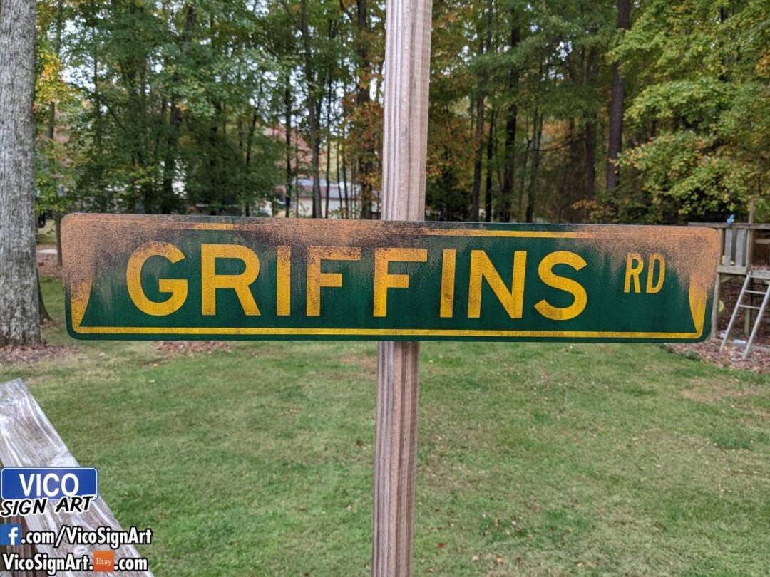 Griffins Road College Street Sign Art - Etsy