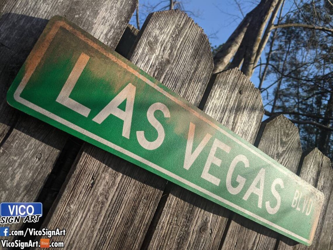 Las Vegas Blvd Street Sign Art | Etsy