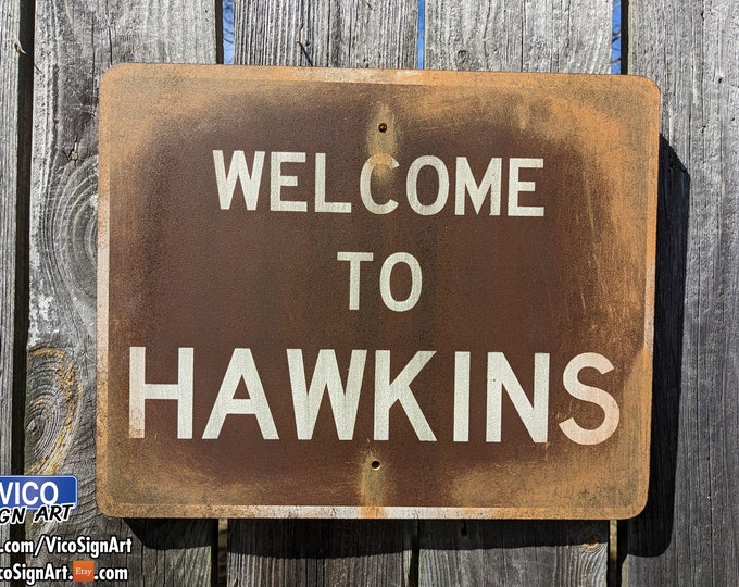 Welcome to Hawkins - Stranger Things "upside Down" Style Road Sign Art ...