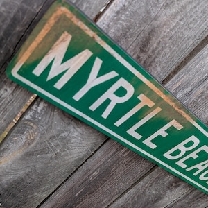 Myrtle Beach Blvd - Street Sign Art, Wood - Etsy