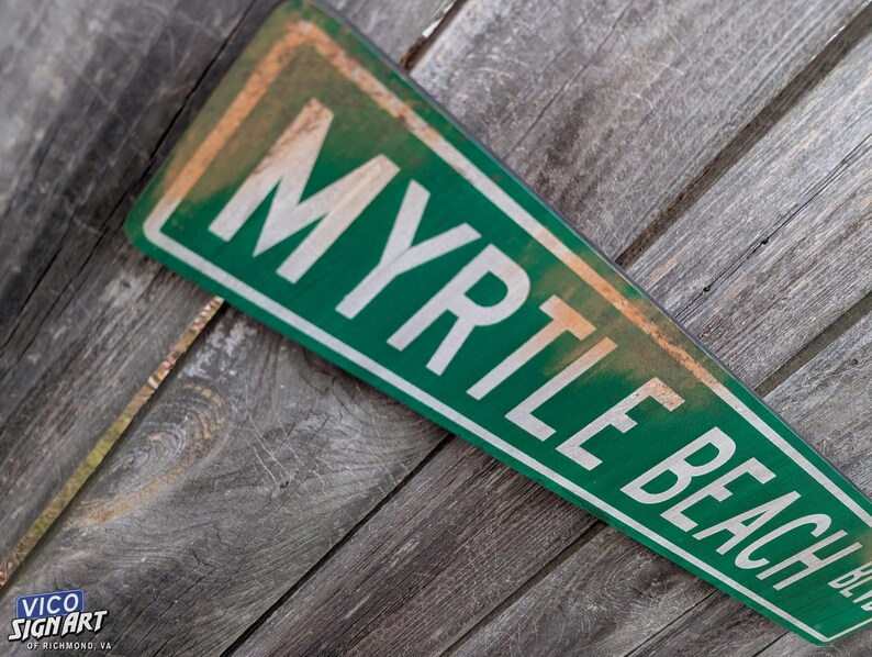 Myrtle Beach Blvd - Street Sign Art, Wood - Etsy