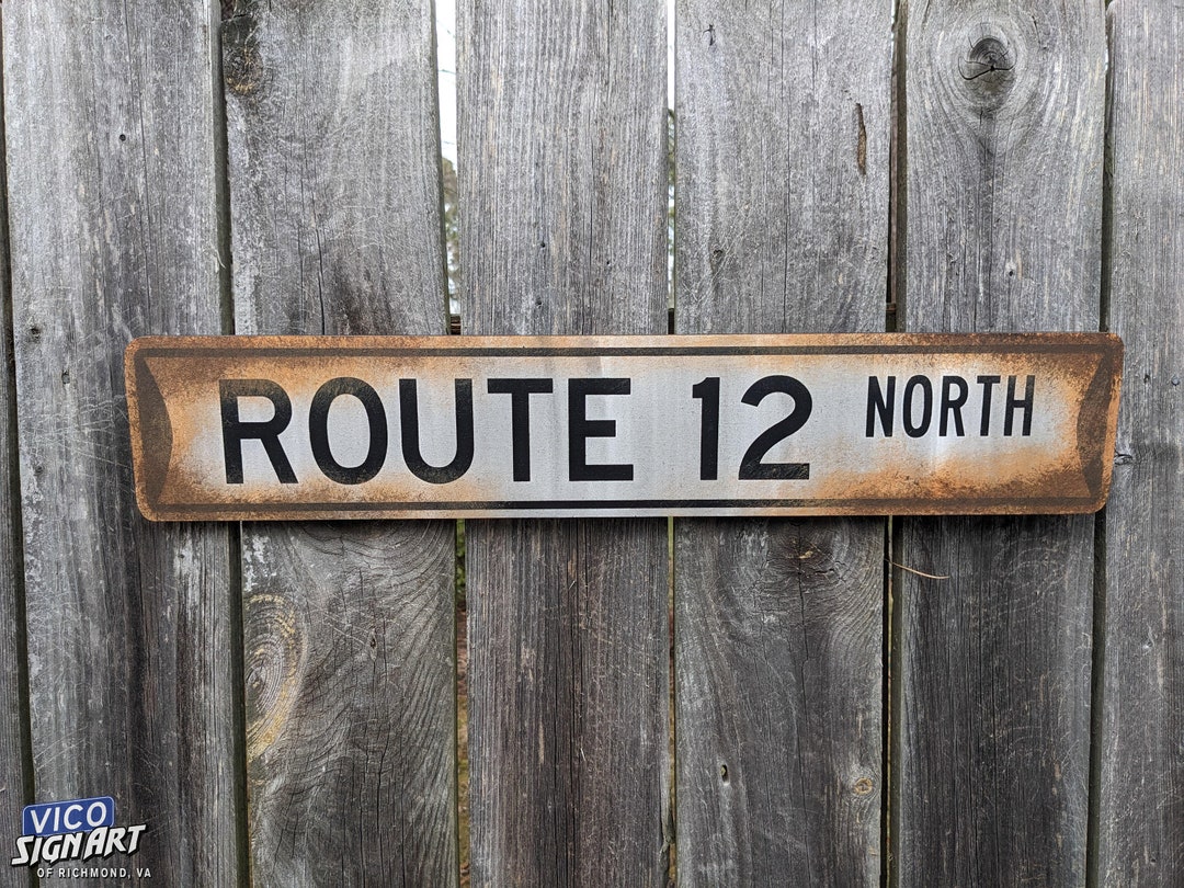 Route 12 North OBX - Recreated Street Name Road Sign Art - Etsy