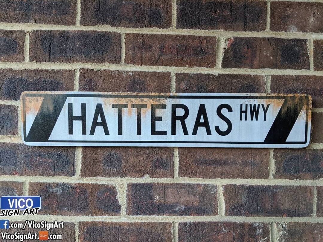 Hatteras Highway Street Name Sign Art - Etsy