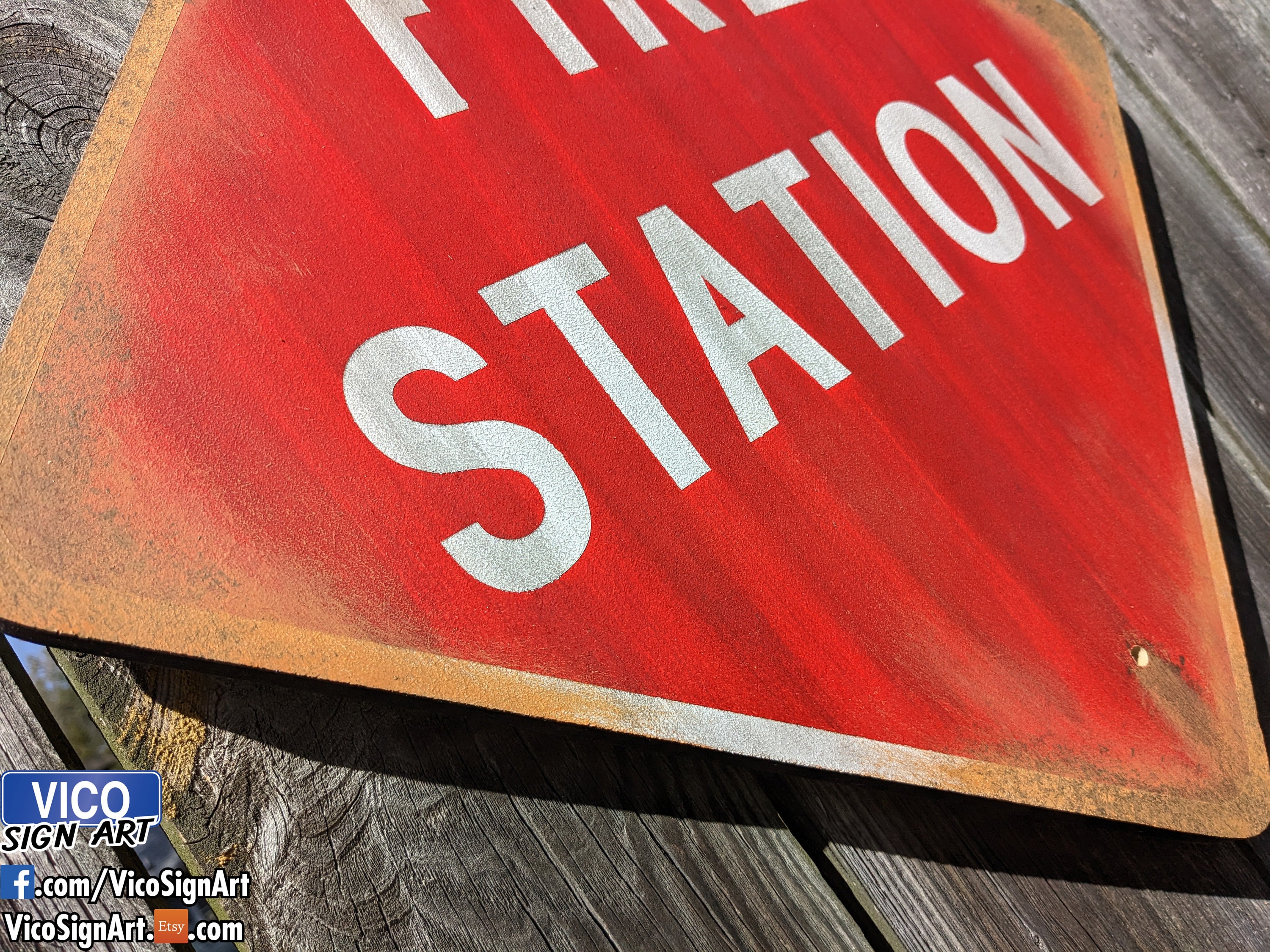 Fire Station Recreated Retro Style Road Sign Art - Etsy