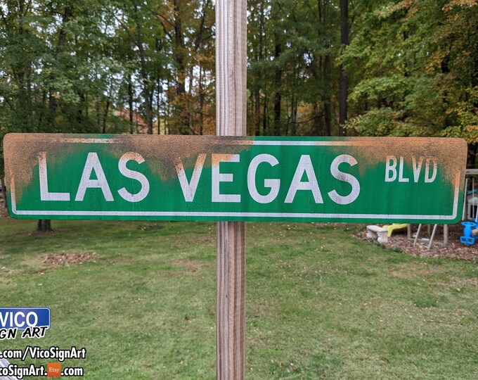 Las Vegas Blvd Street Sign Art - Etsy