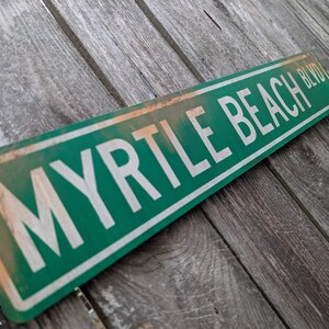 Myrtle Beach Blvd - Street Sign Art, Wood - Etsy