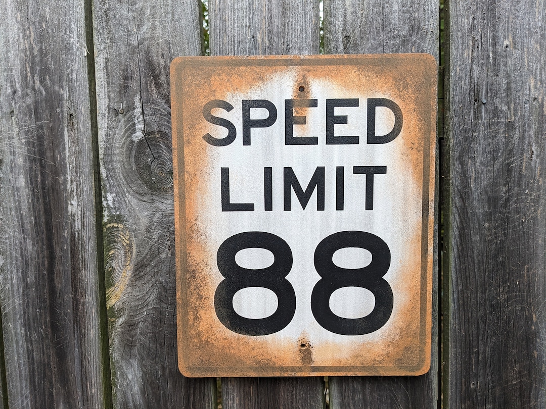 Speed Limit 88, Back to the Future - Road Sign Art - Etsy