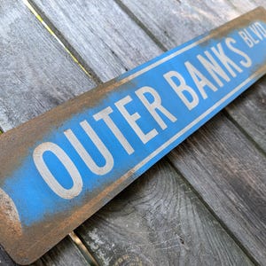 Outer Banks Blvd - Hand-painted Wall Art on Wood, Retro Automotive ...